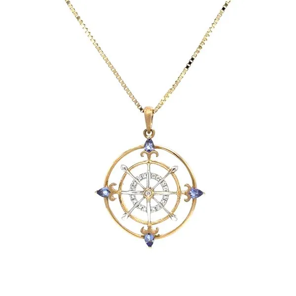 Denny Wong 14K Diamond Compass Rose Pendant 001-416-01079 | Blue Marlin ...