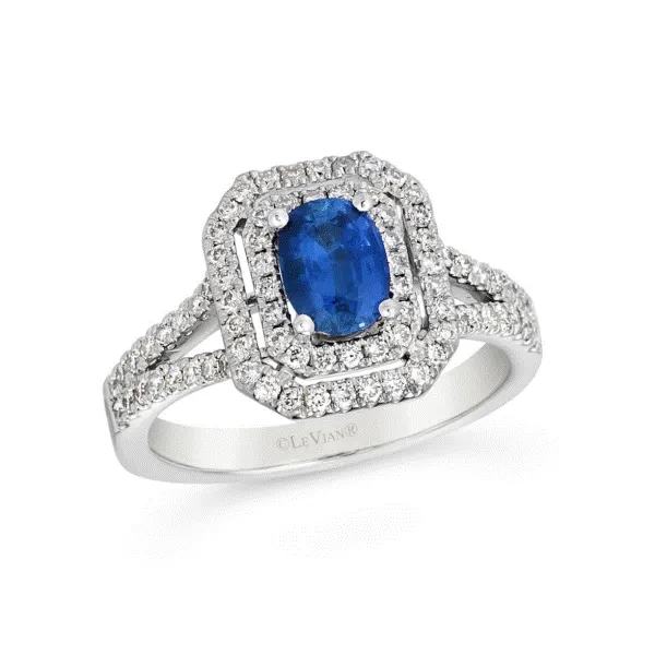 Platinum Cornflower Ceylon Sapphire Ring 001 200 09717 Dickinson Jewelers Dunkirk MD