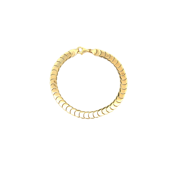 10KT Yellow Gold Half Moon Link 7.5" Bracelet 001-440-01362 | Harmony ...