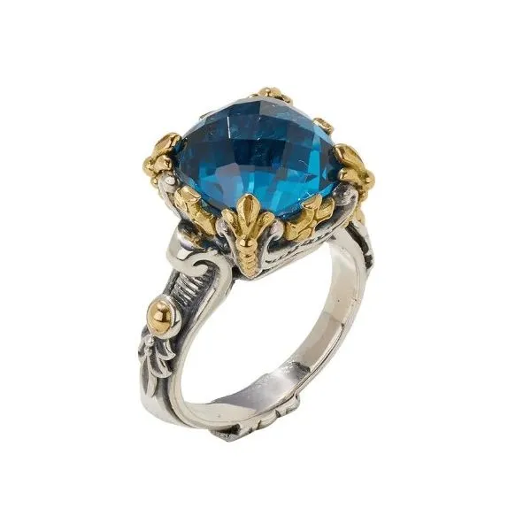 Konstantino Anthos Sterling Silver 18K Yellow Gold Spinel Ring DMK2124 478 S6