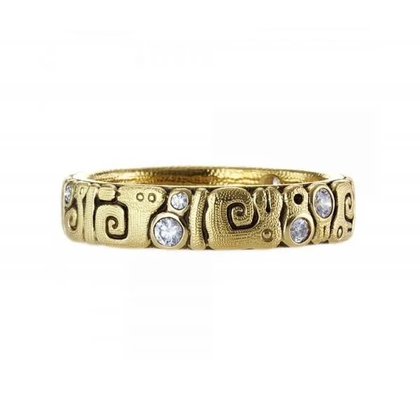 Alex Sepkus 18k Yellow Gold Sea Creatures Diamond Band | Sausalito Jewelers