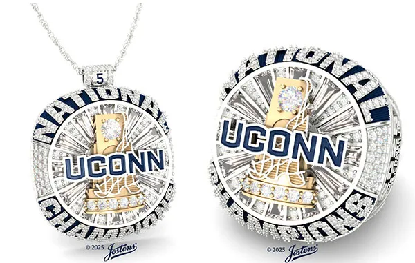 UConn's Championship Ring Doubles as Pendant and Includes Snip of Game ...